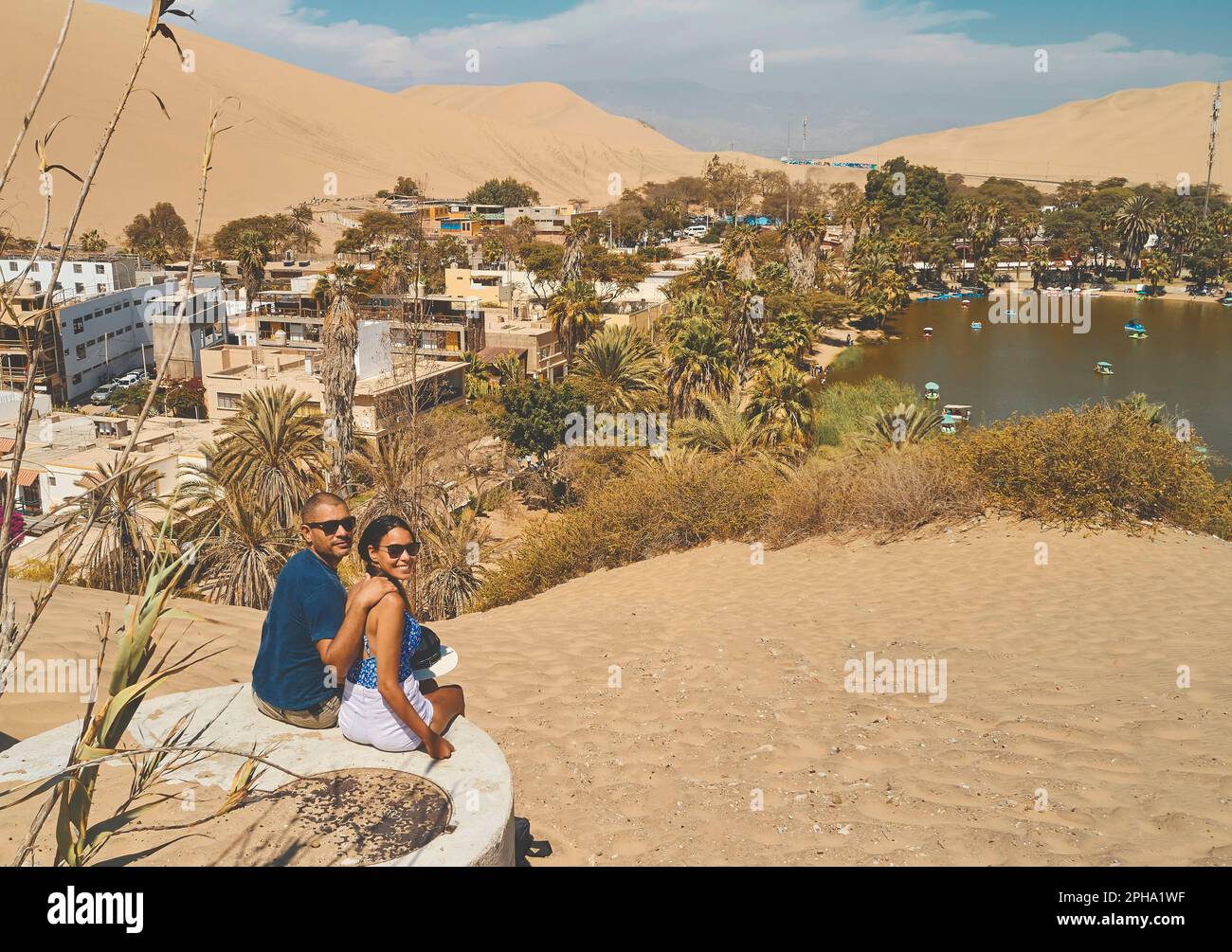 The Huacachina oasis is a natural oasis in the middle of the desert ...