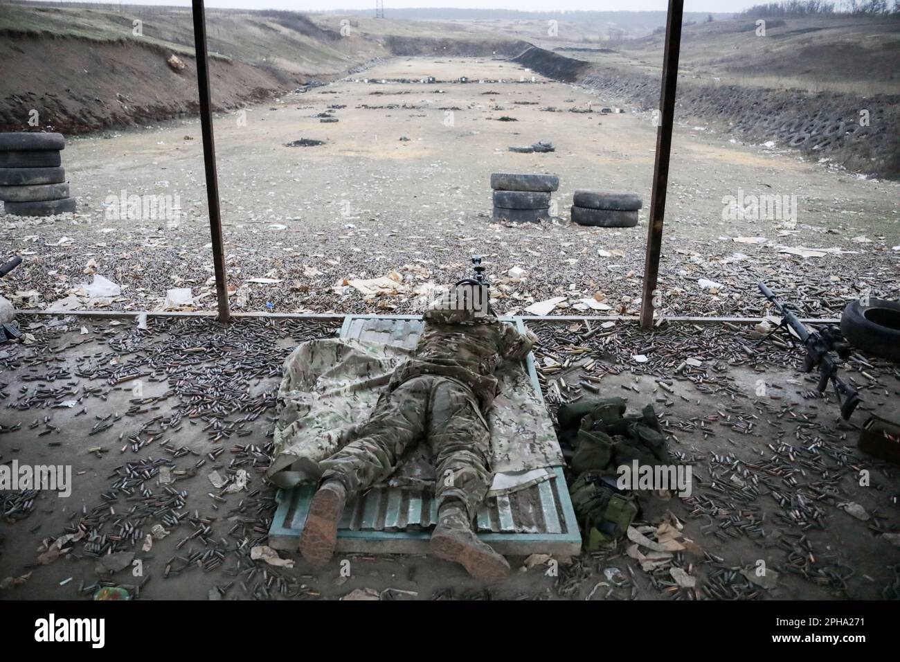 March 27, 2023. Russia. Donetsk region. A soldier in the zone of a ...