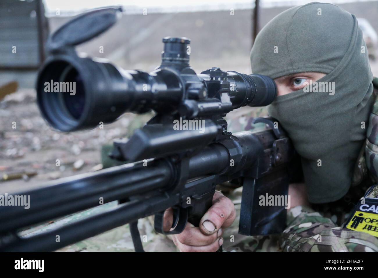 March 27, 2023. Russia. Donetsk region. A soldier in the zone of a ...