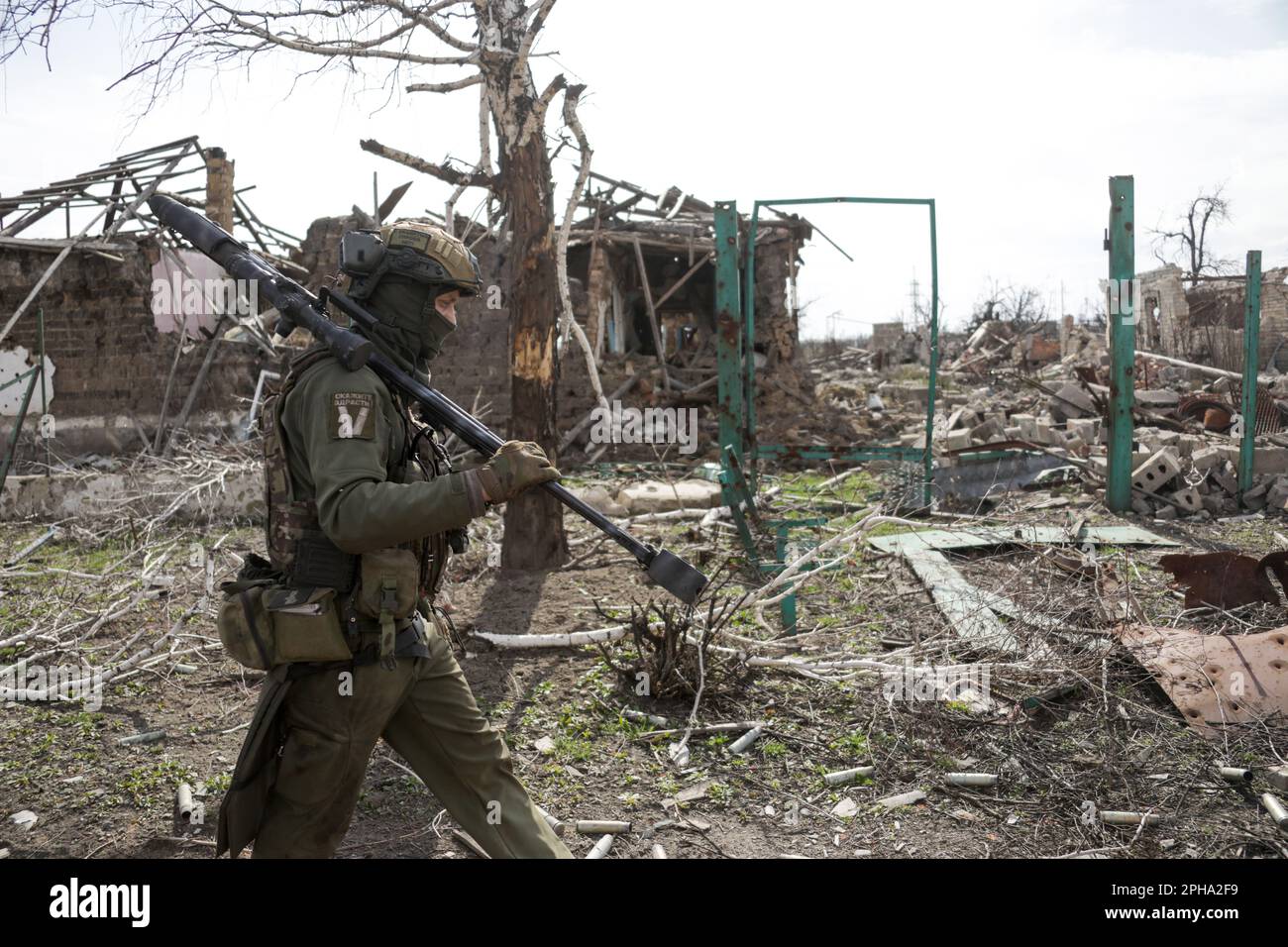 March 27, 2023. Russia. Donetsk region. A soldier in the zone of a ...