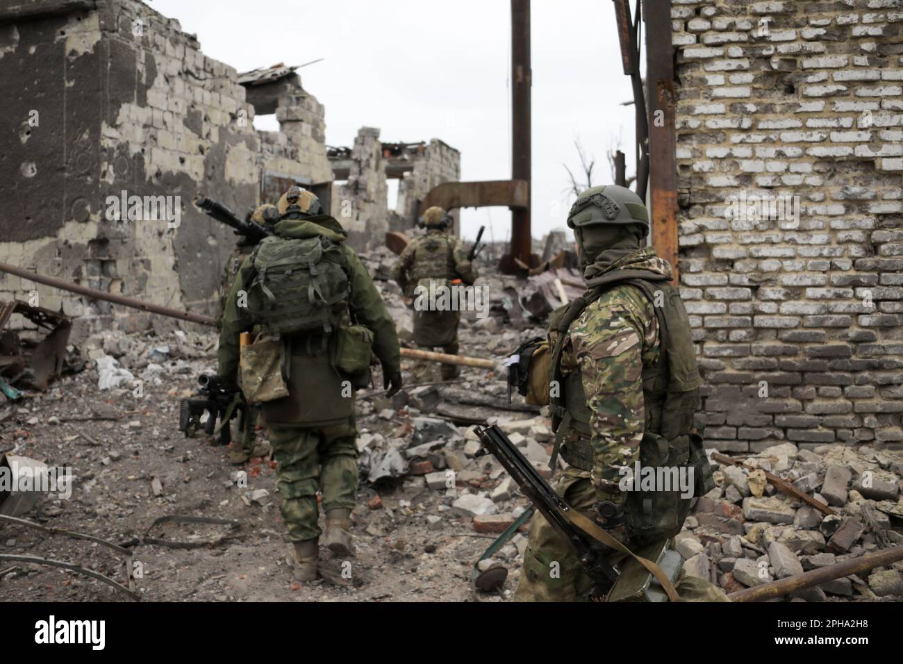 March 27, 2023. Russia. Donetsk region. A soldier in the zone of a ...