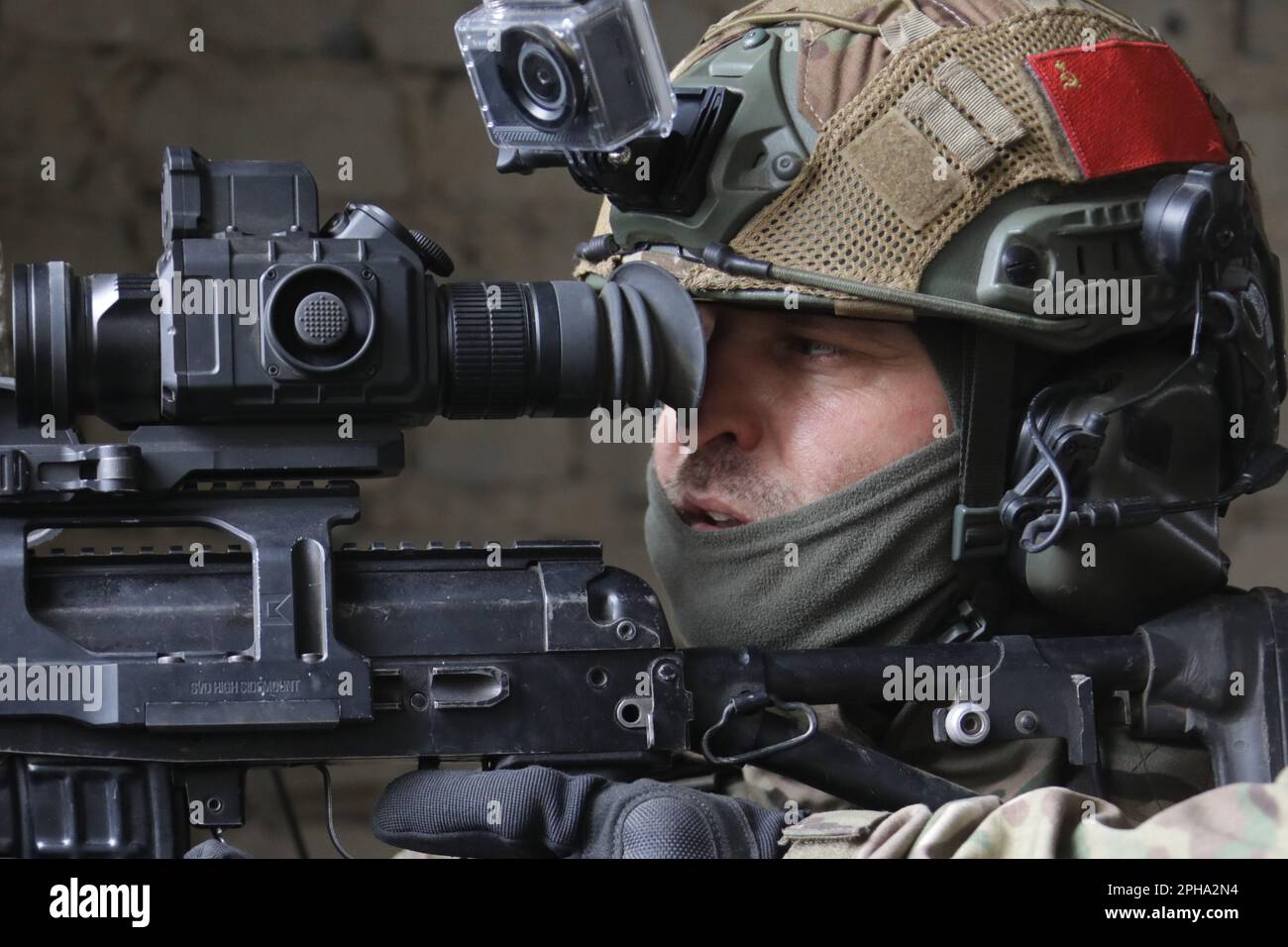 March 27, 2023. Russia. Donetsk region. A soldier in the zone of a ...