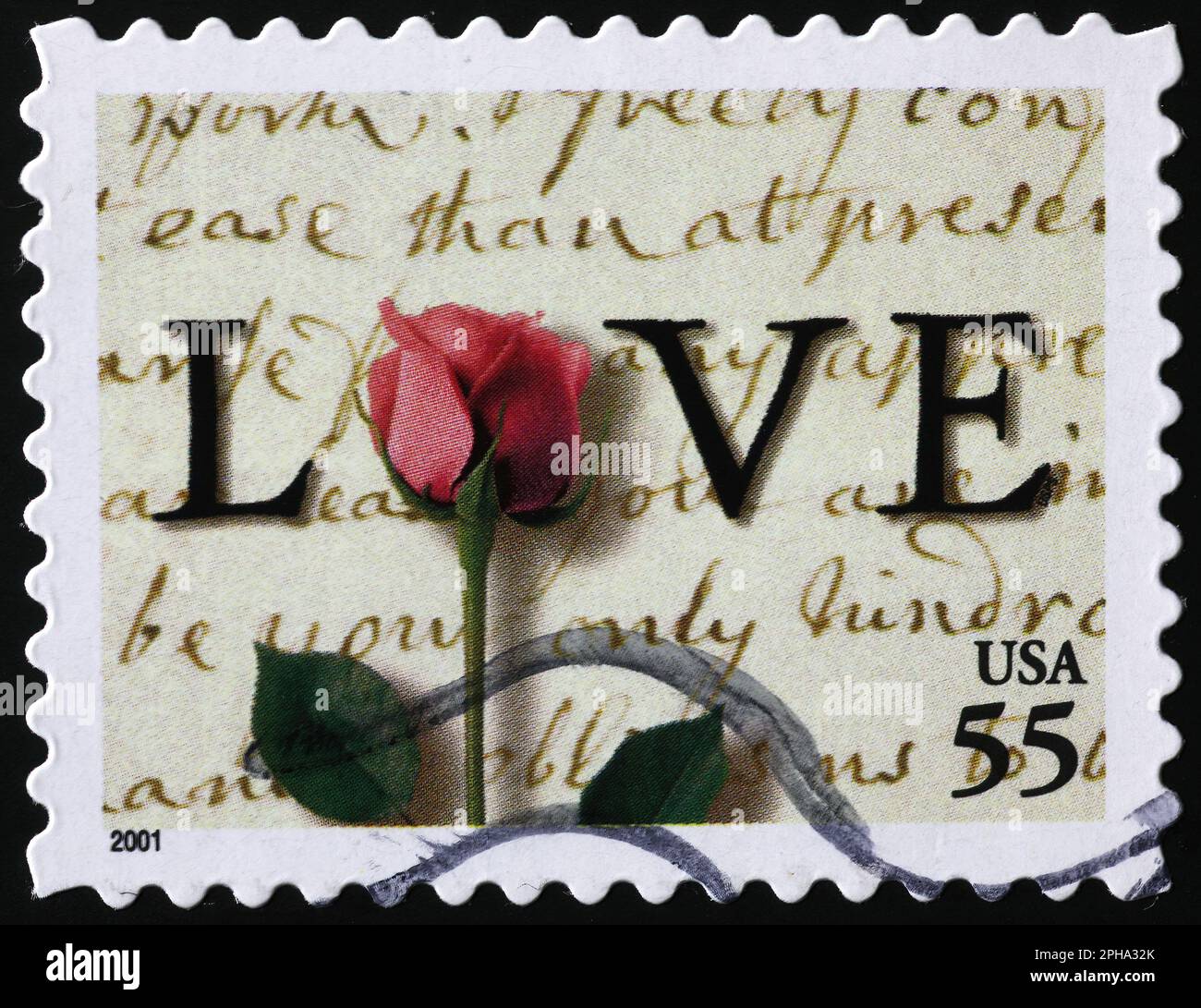Celebration of love on american postage stamp Stock Photo - Alamy
