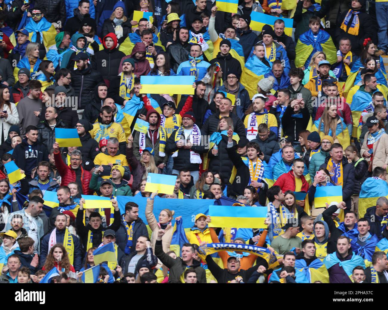 Ukraine Fans during UEFA EURO 2024 qualifier round group C match ...