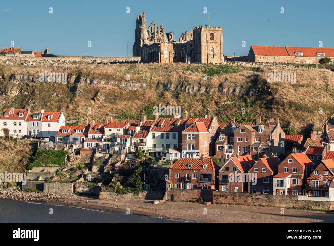 A sprawling cityscape on the seashore in Yorkshire, England Stock Photo ...