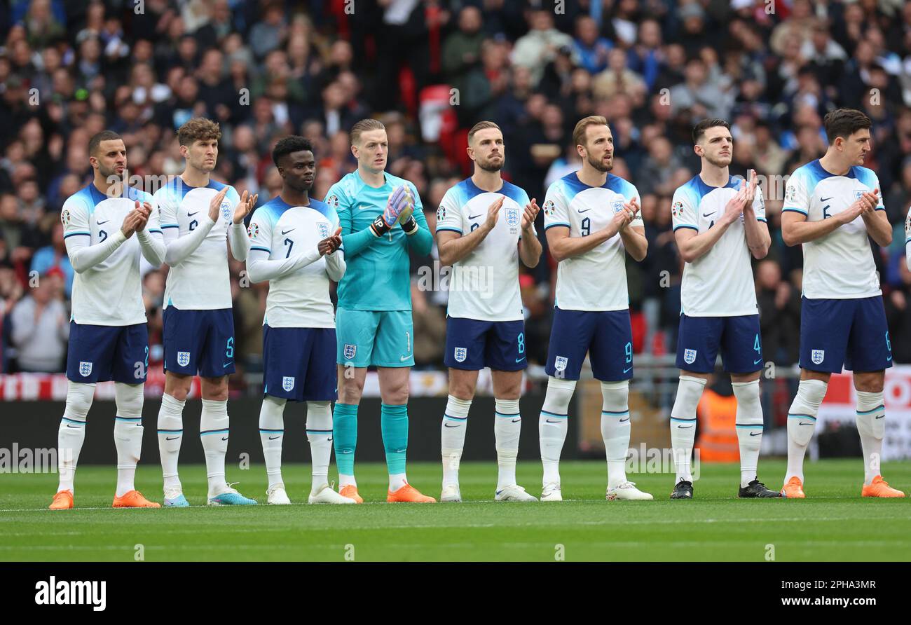 L-R Kyle Walker (Manchester City)of England John Stones (Manchester ...