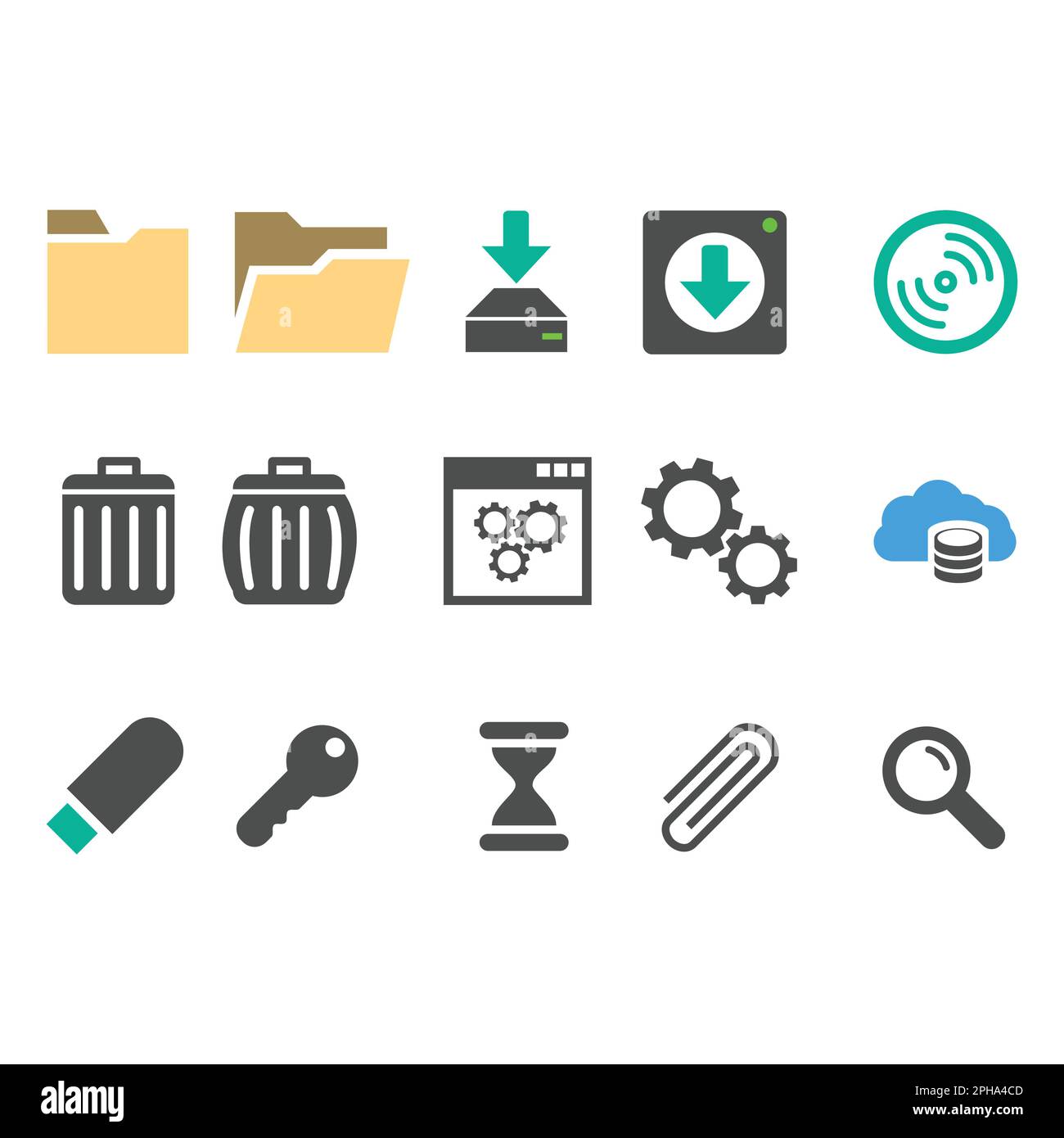 Data center icon set on white background. Vector illustration Stock ...