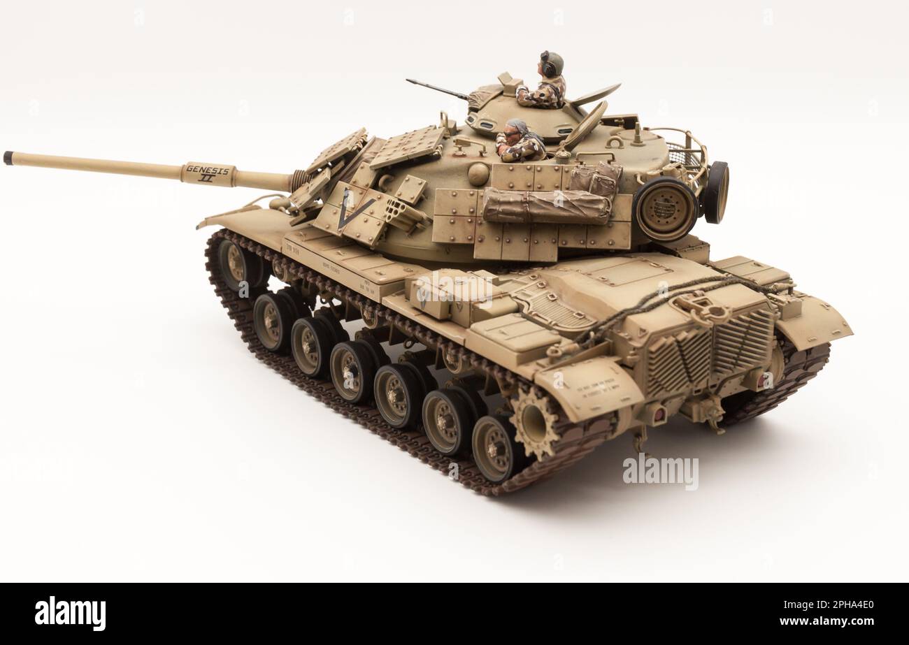 Operation Desert Storm USMC M60A1 Patton Main Battle Tank with reactive armor, 1 35 Tamiyta ...