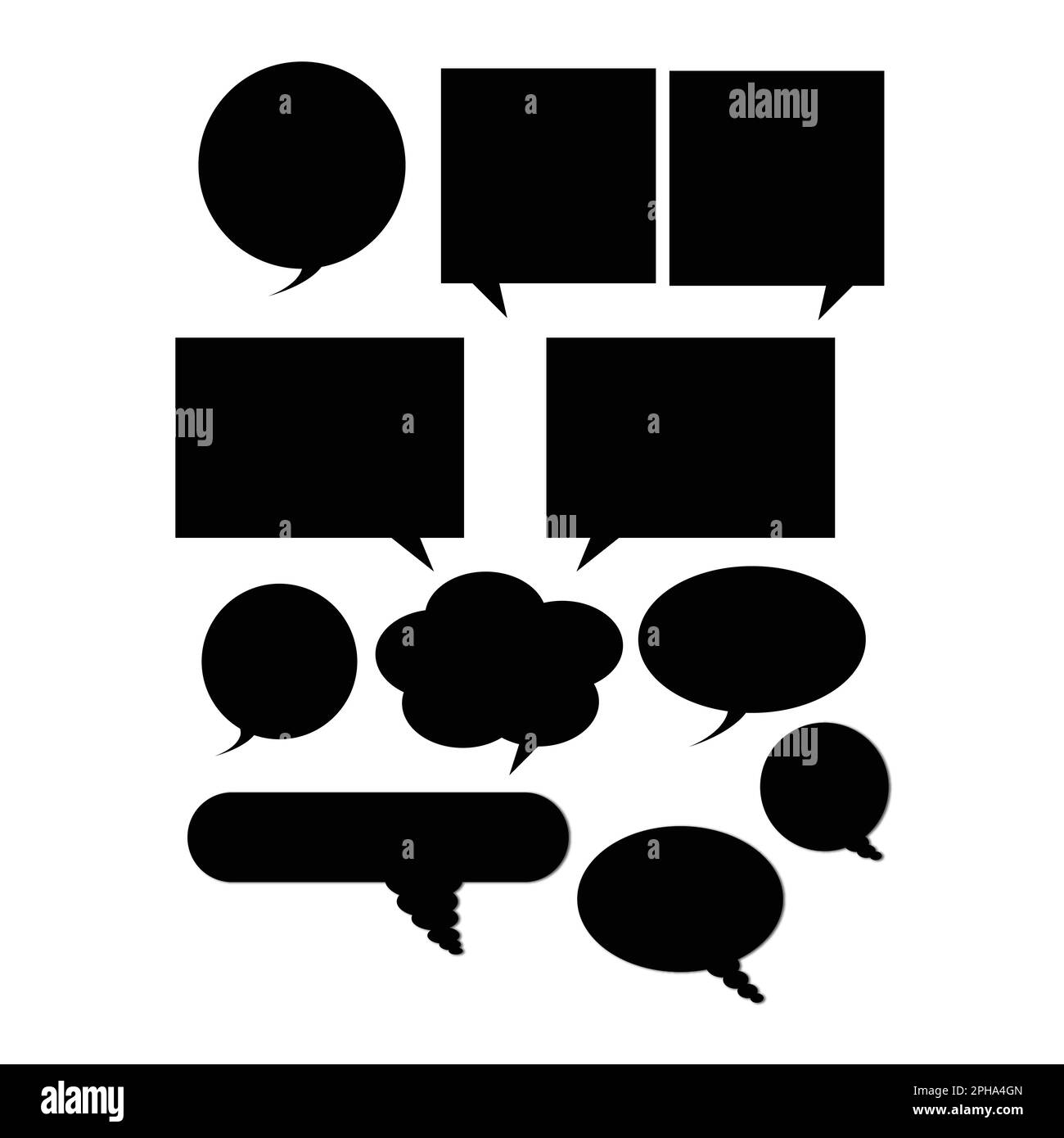 Set of speech bubbles Stock Vector Image & Art - Alamy