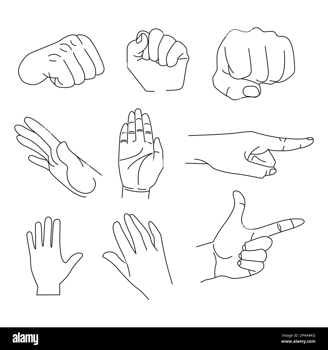 Set of hands gestures. Hand drawn vector illustration in doodle style Stock Vector Image & Art ...