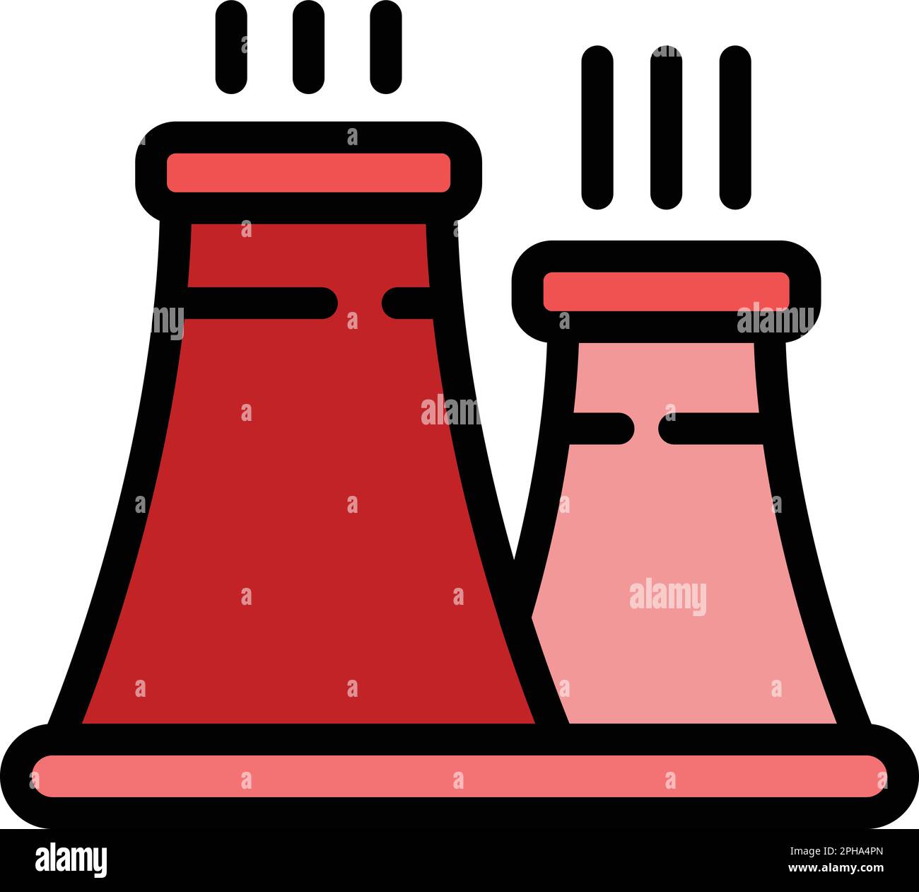 Industrial chimney icon. Outline industrial chimney vector icon for web ...