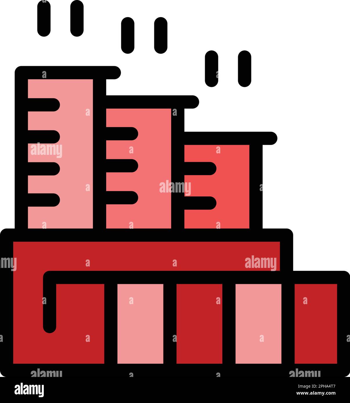 Manufacturing chimney icon. Outline manufacturing chimney vector icon ...