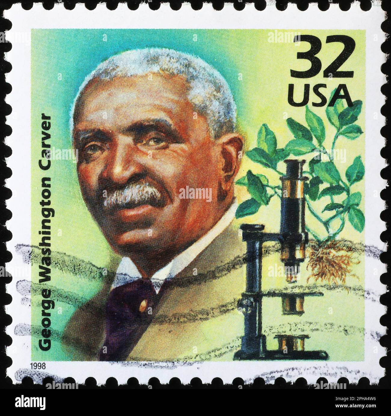 George Washington Carver on american postage stamp Stock Photo - Alamy