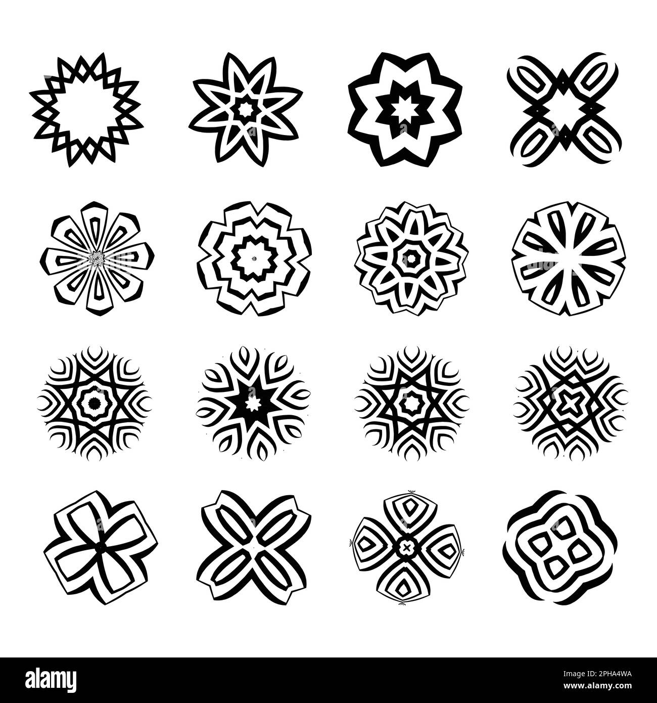 Set of abstract symbols on a white background Stock Vector Image & Art ...