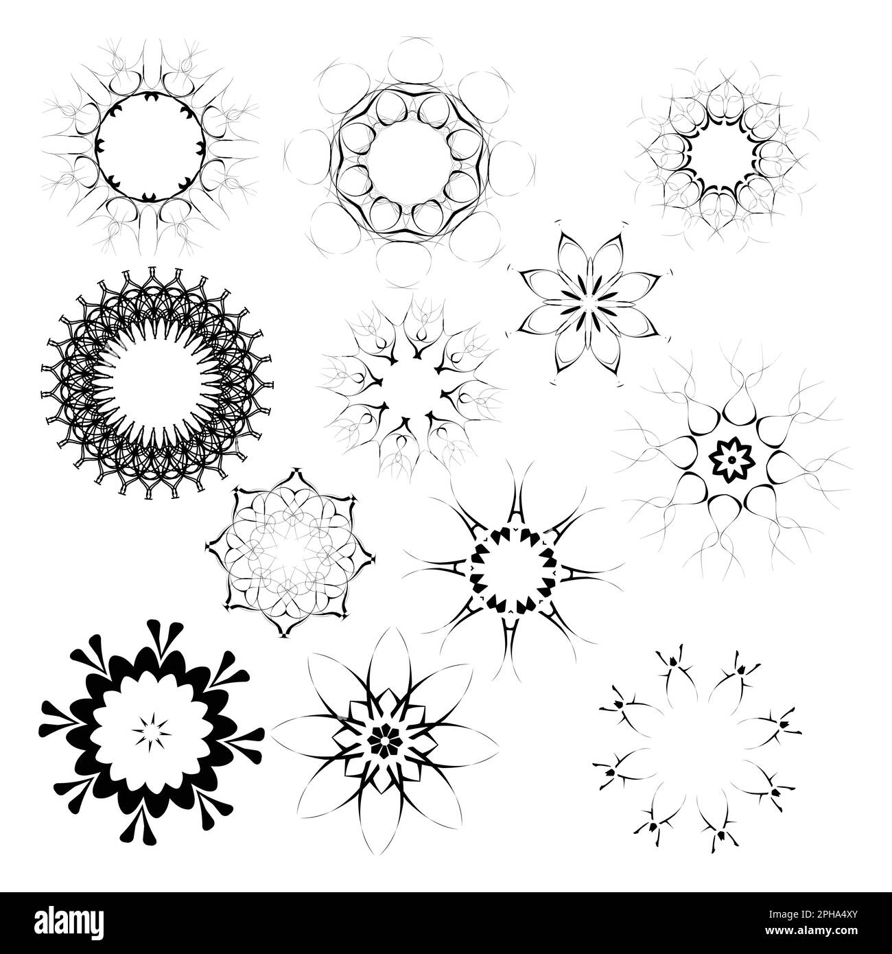 Set of abstract symbols on a white background Stock Vector Image & Art ...