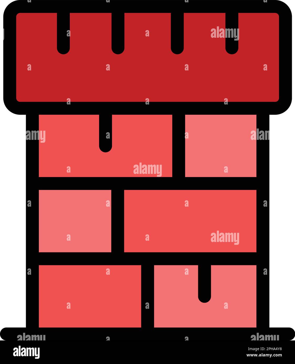 Construction chimney icon. Outline construction chimney vector icon for web design isolated on ...