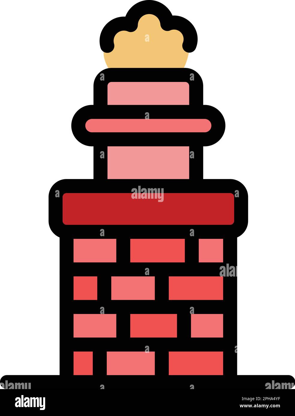 Exterior chimney icon. Outline exterior chimney vector icon for web ...