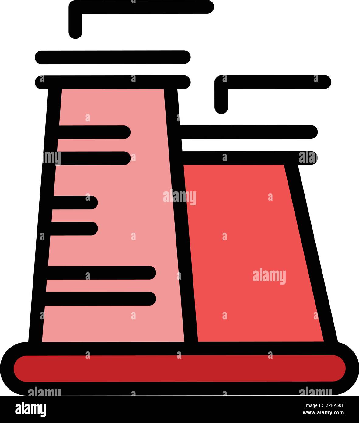 Emission chimney icon. Outline emission chimney vector icon for web ...
