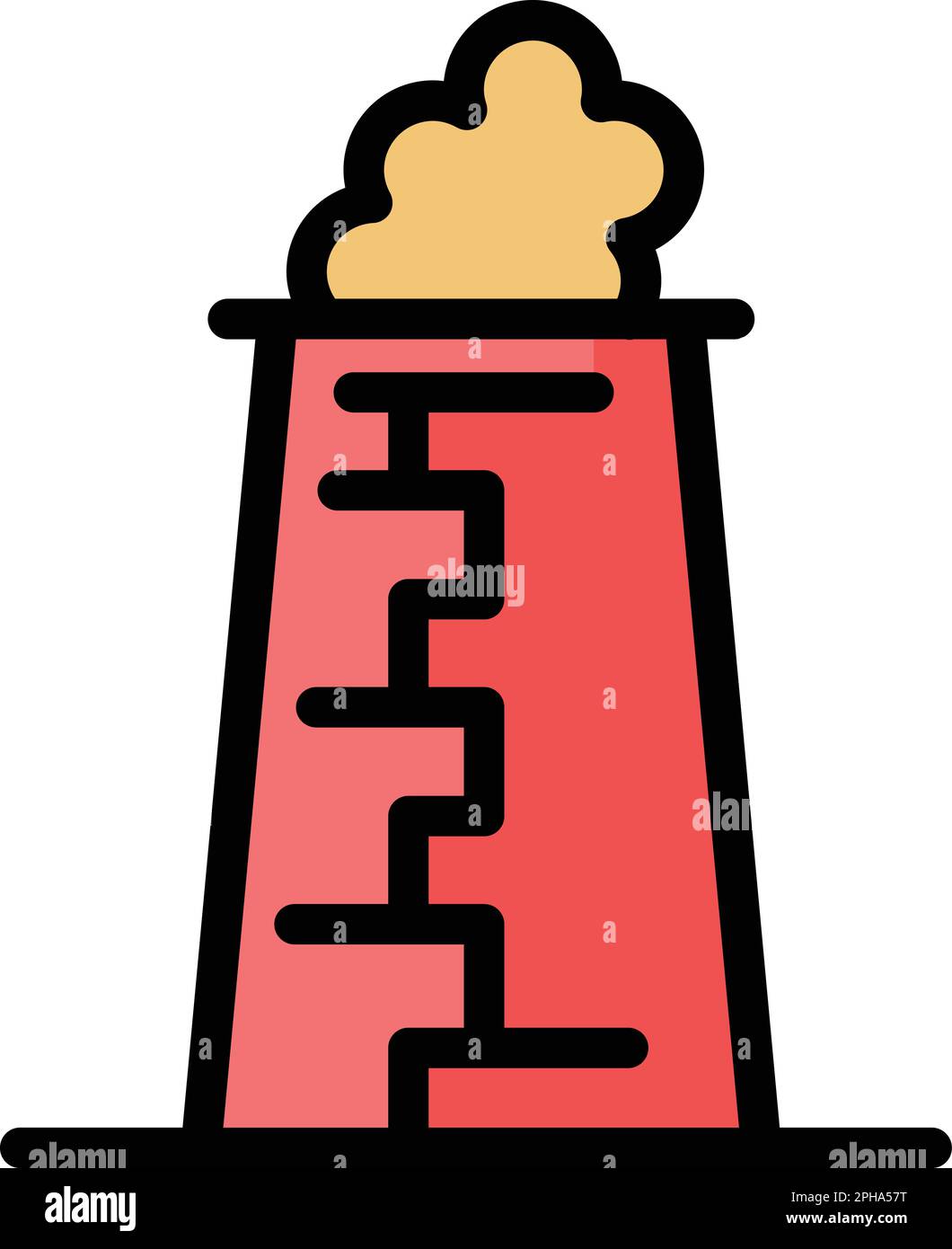 Pollution chimney icon. Outline pollution chimney vector icon for web ...