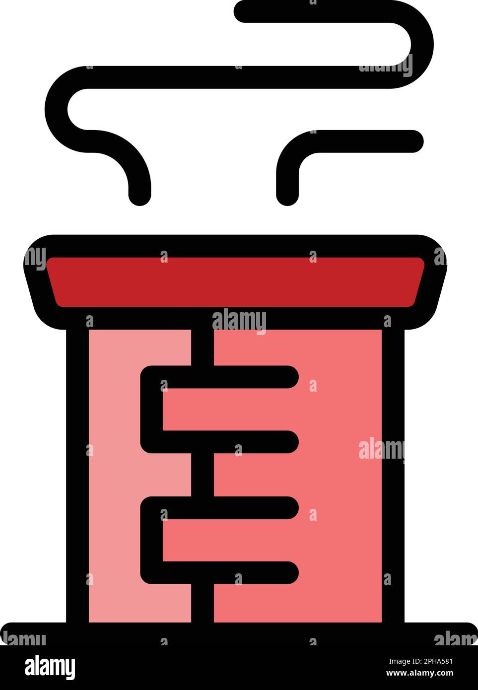 Chimney heating icon. Outline chimney heating vector icon for web ...
