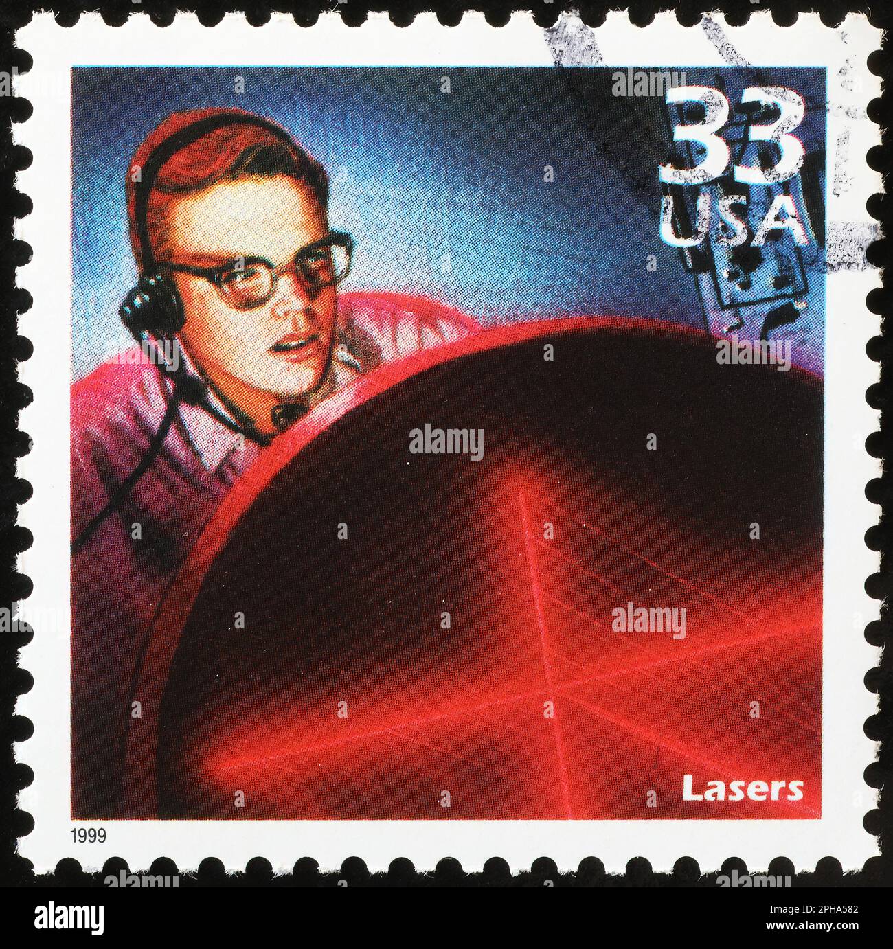 Invention of laser technology celebrated on american postage stamp ...