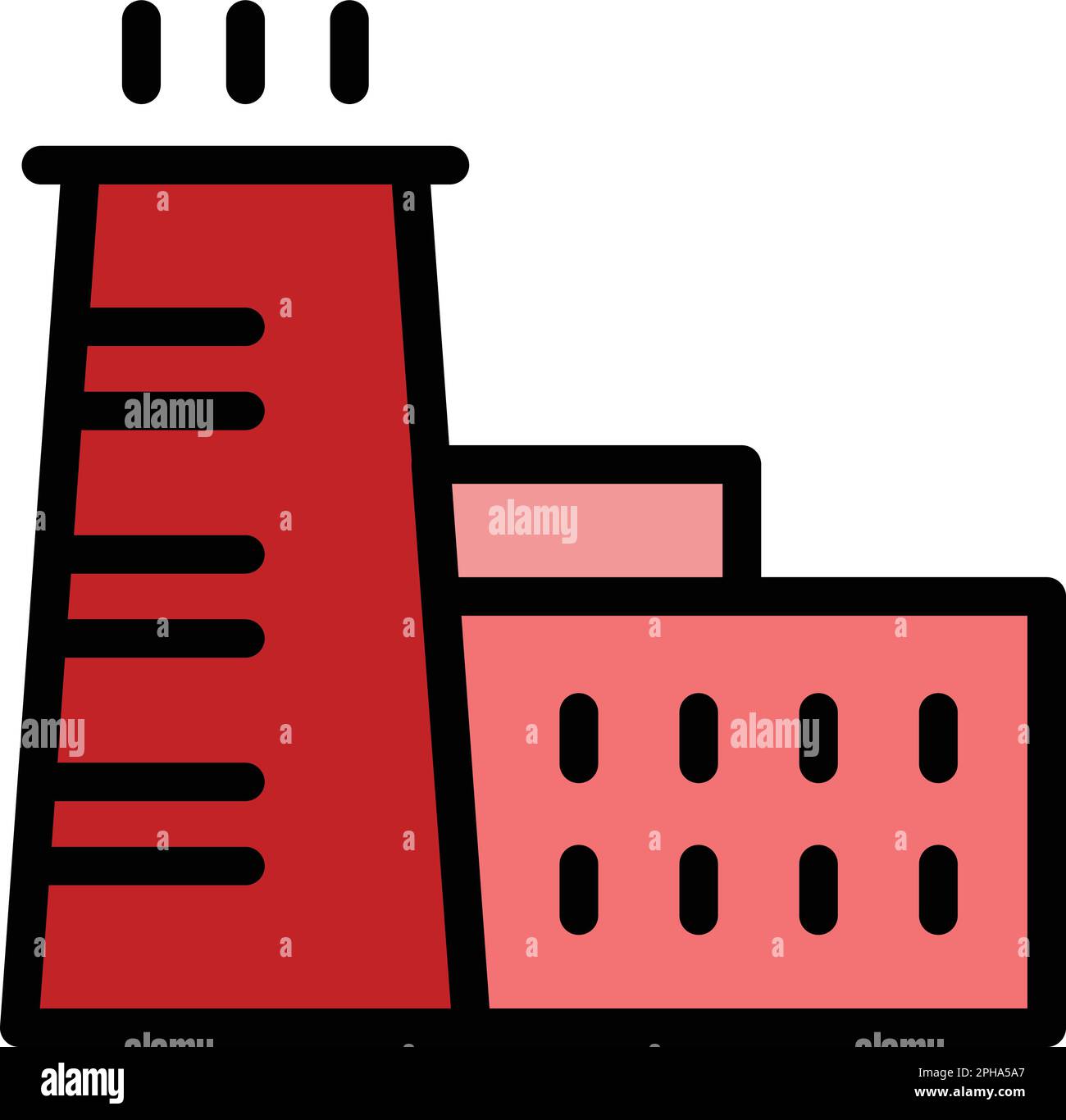 Gas emission chimney icon. Outline gas emission chimney vector icon for ...