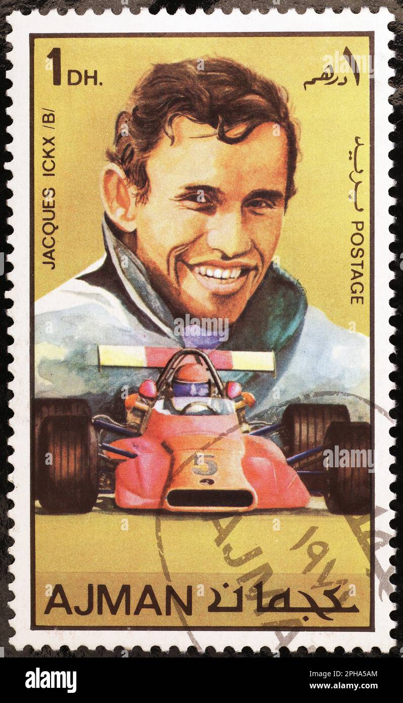acky Ickx portrait on postage stamp Stock Photo - Alamy
