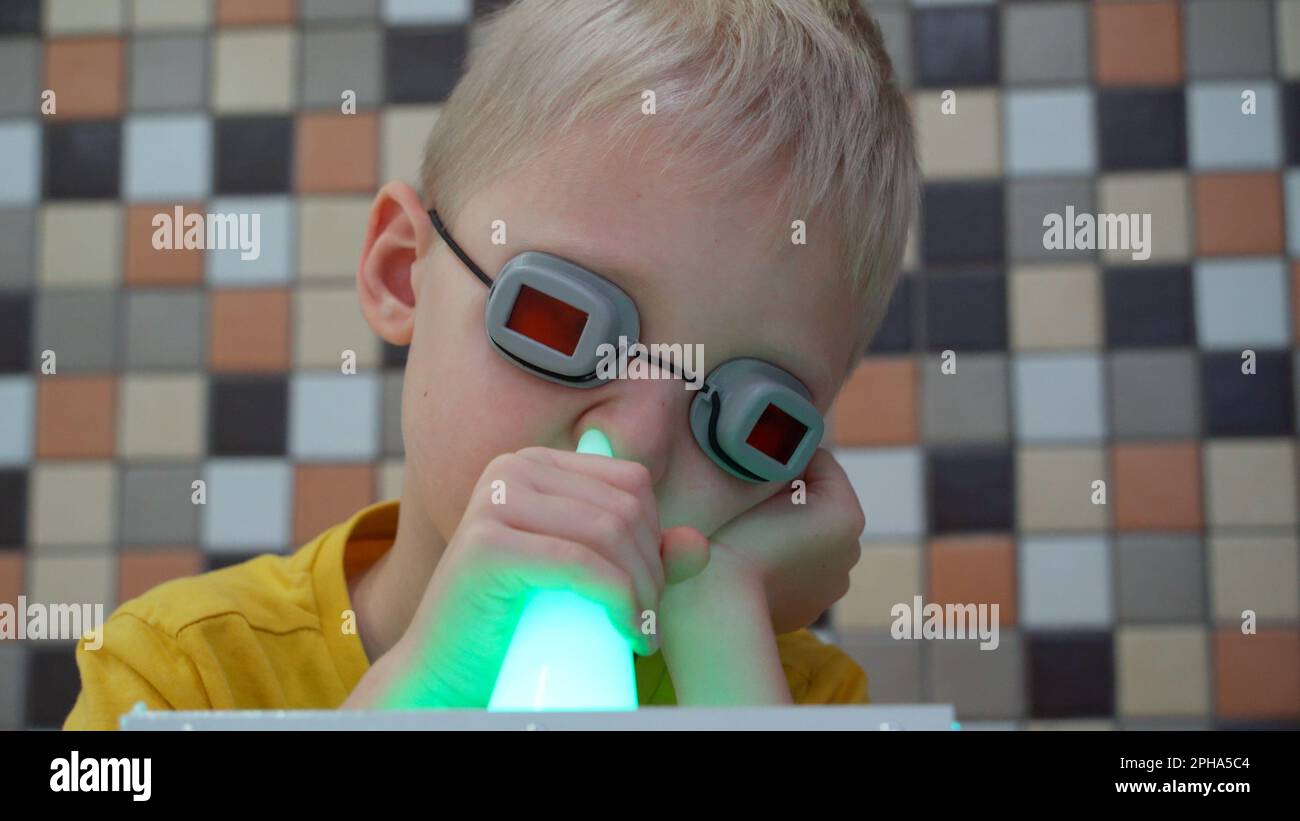 A compact medical ultraviolet quartz inhaler helps to take preventive ...