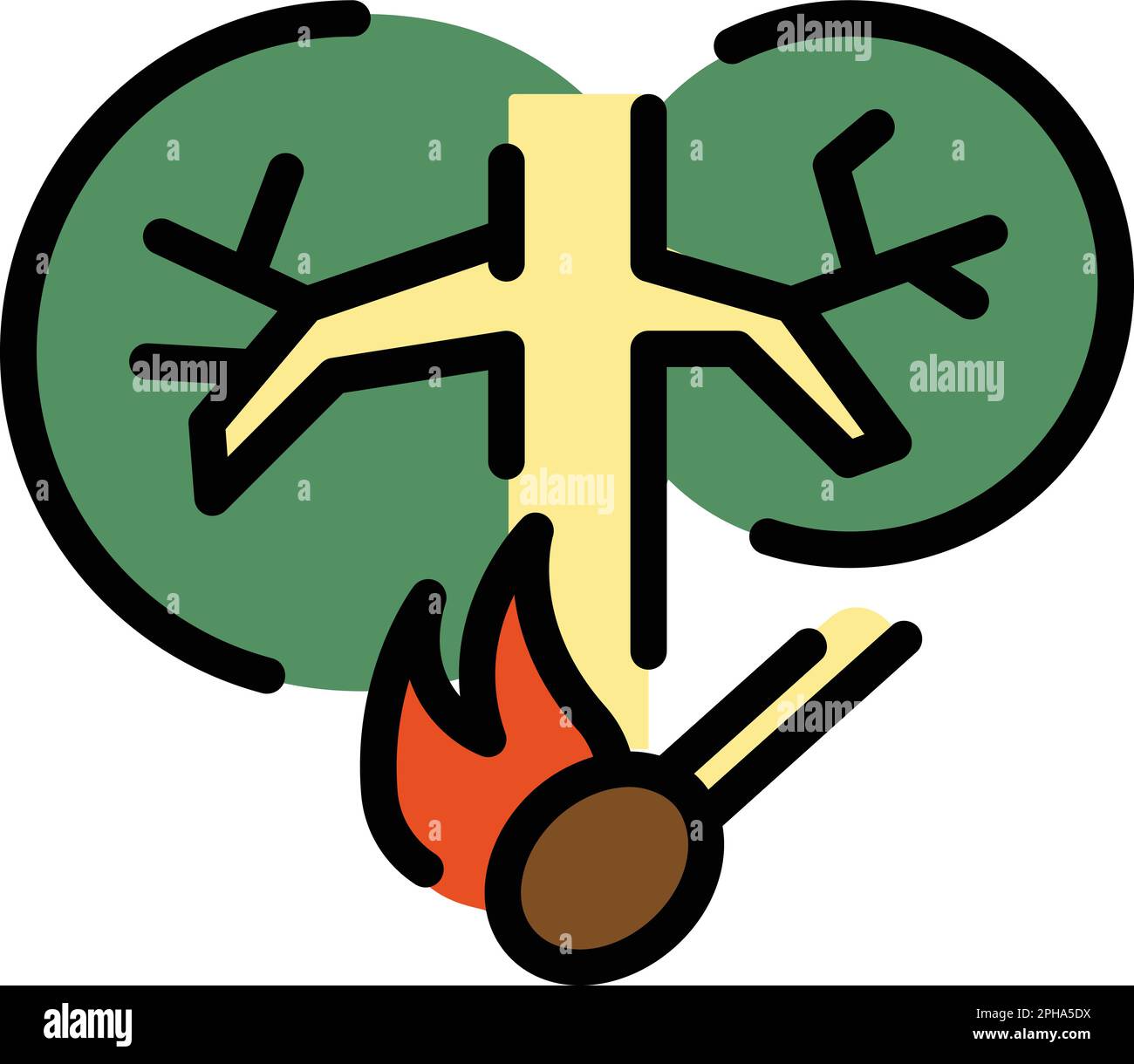 Climate wildfire icon. Outline climate wildfire vector icon for web ...