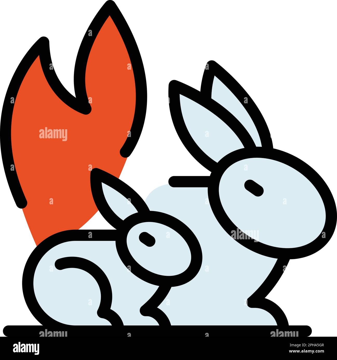 Wildfire animals icon. Outline wildfire animals vector icon for web ...