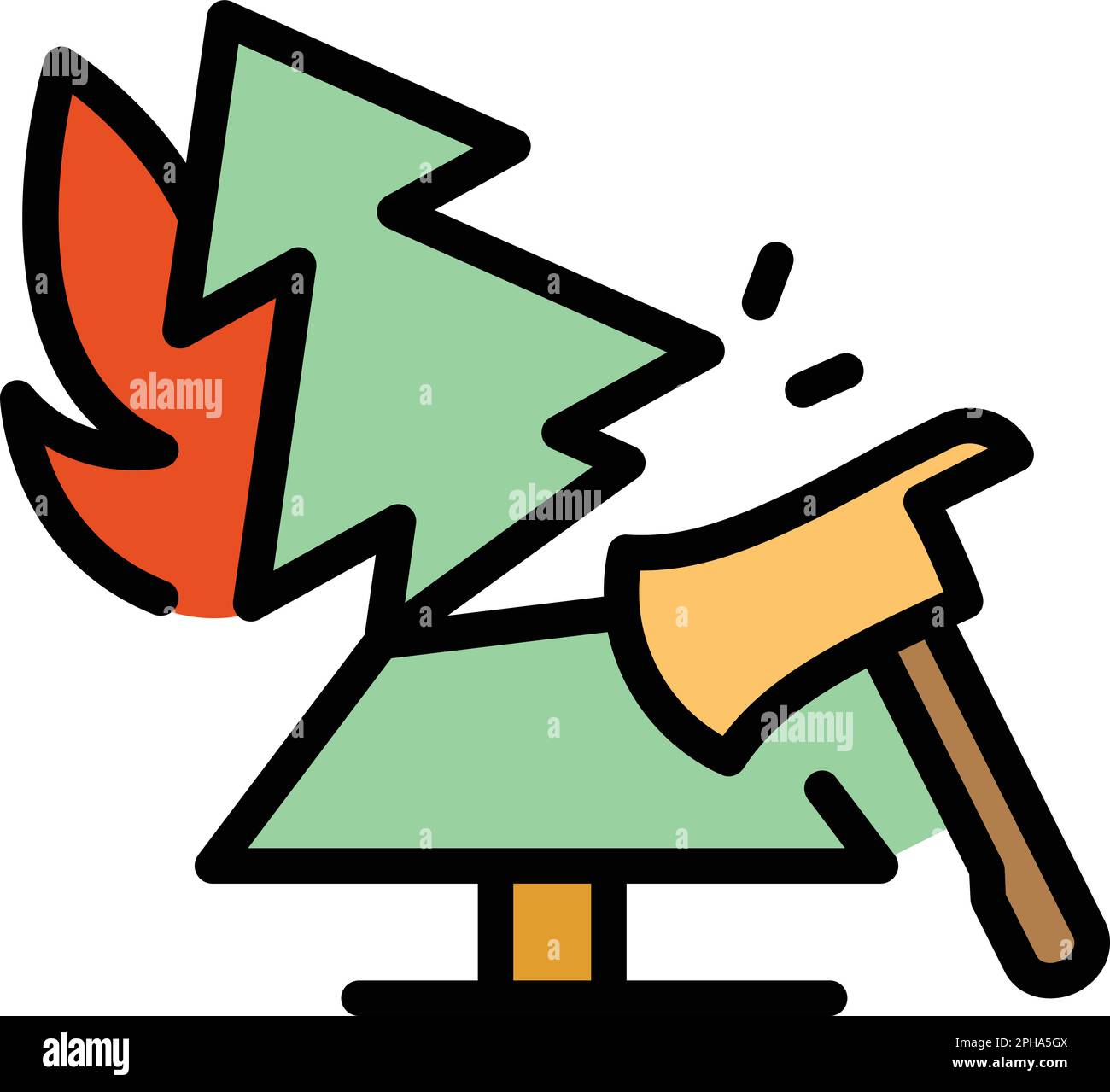 Deforestation icon. Outline deforestation vector icon for web design ...