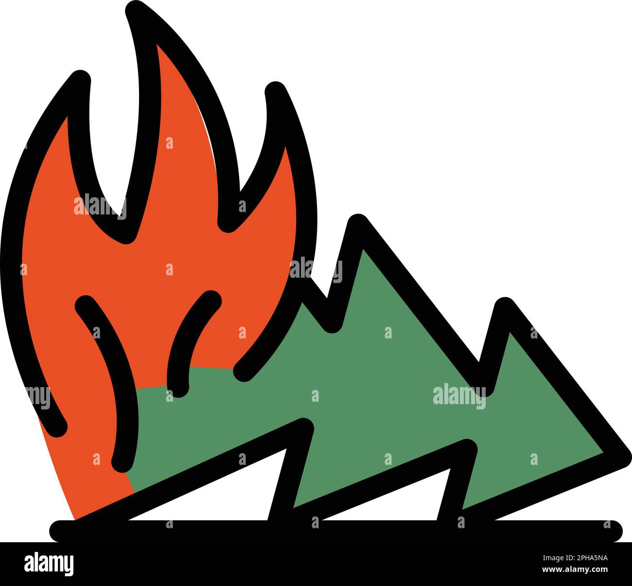Burning bush icon vector vectors hi-res stock photography and images ...