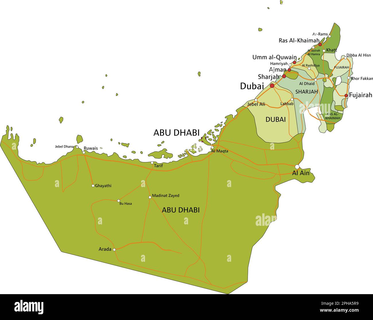 Highly Detailed Editable Political Map With Separated Layers United