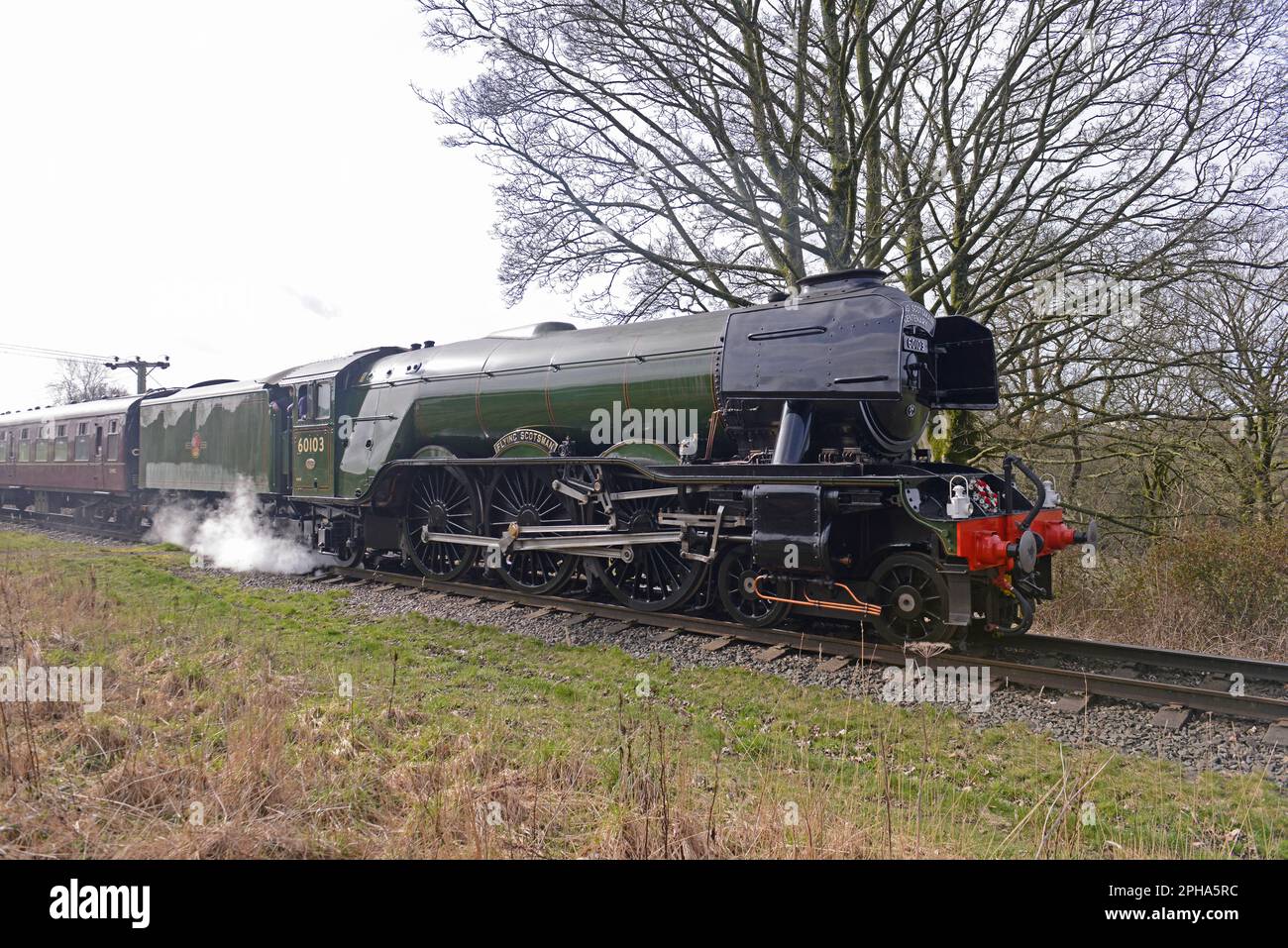 FLYING SCOTSMAN 60103 on 12032023 passing Walmersley Brook on the East ...