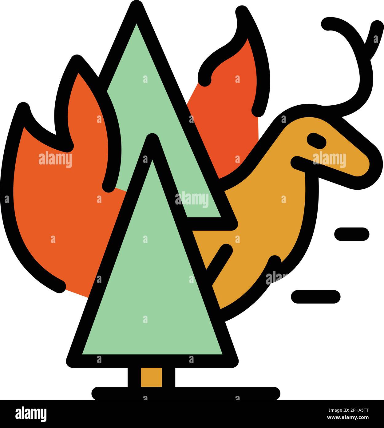 Wildfire disaster icon. Outline wildfire disaster vector icon for web ...