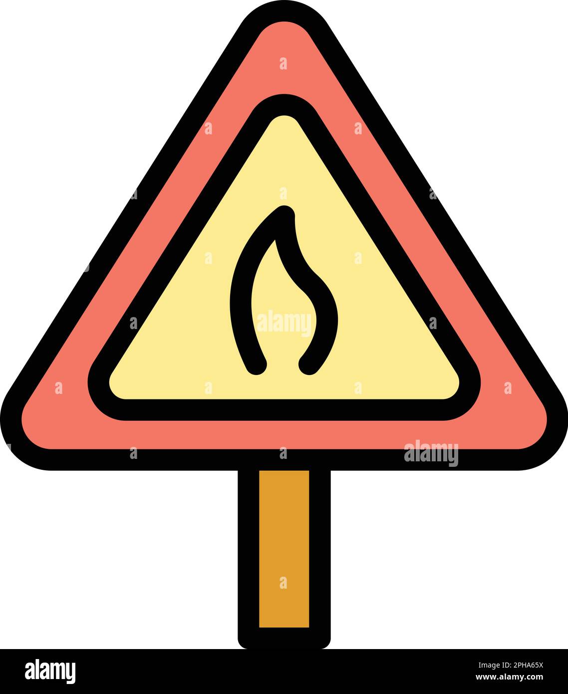 Ban burning icon. Outline ban burning vector icon for web design ...
