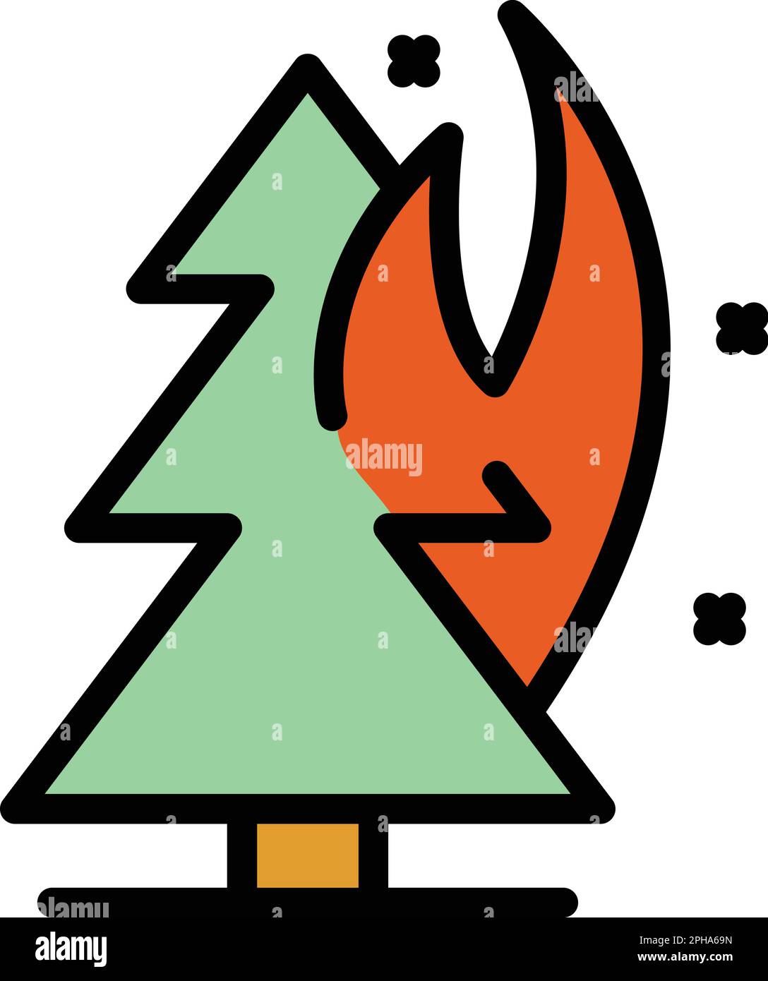 Blaze disaster icon. Outline blaze disaster vector icon for web design ...