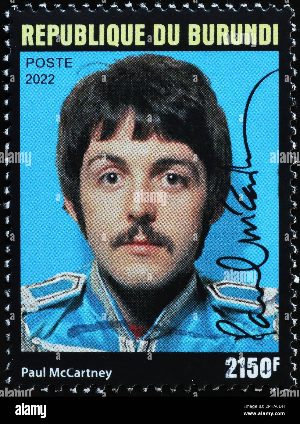 Paul McCartney portrait on postage stamp of Burundi Stock Photo - Alamy