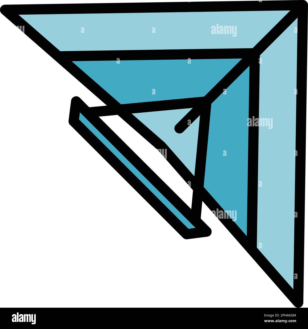 Hang glider icon. Outline Hang glider vector icon for web design ...