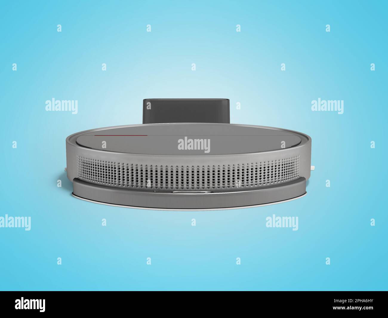 3d illustration gray modern slim robot vacuum cleaner for dry cleaning ...