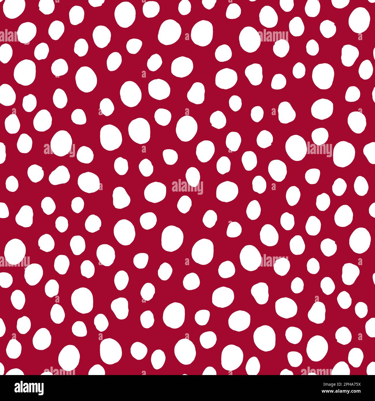 Dotted seamless texture with red dots on a white background Stock Vector Images - Alamy