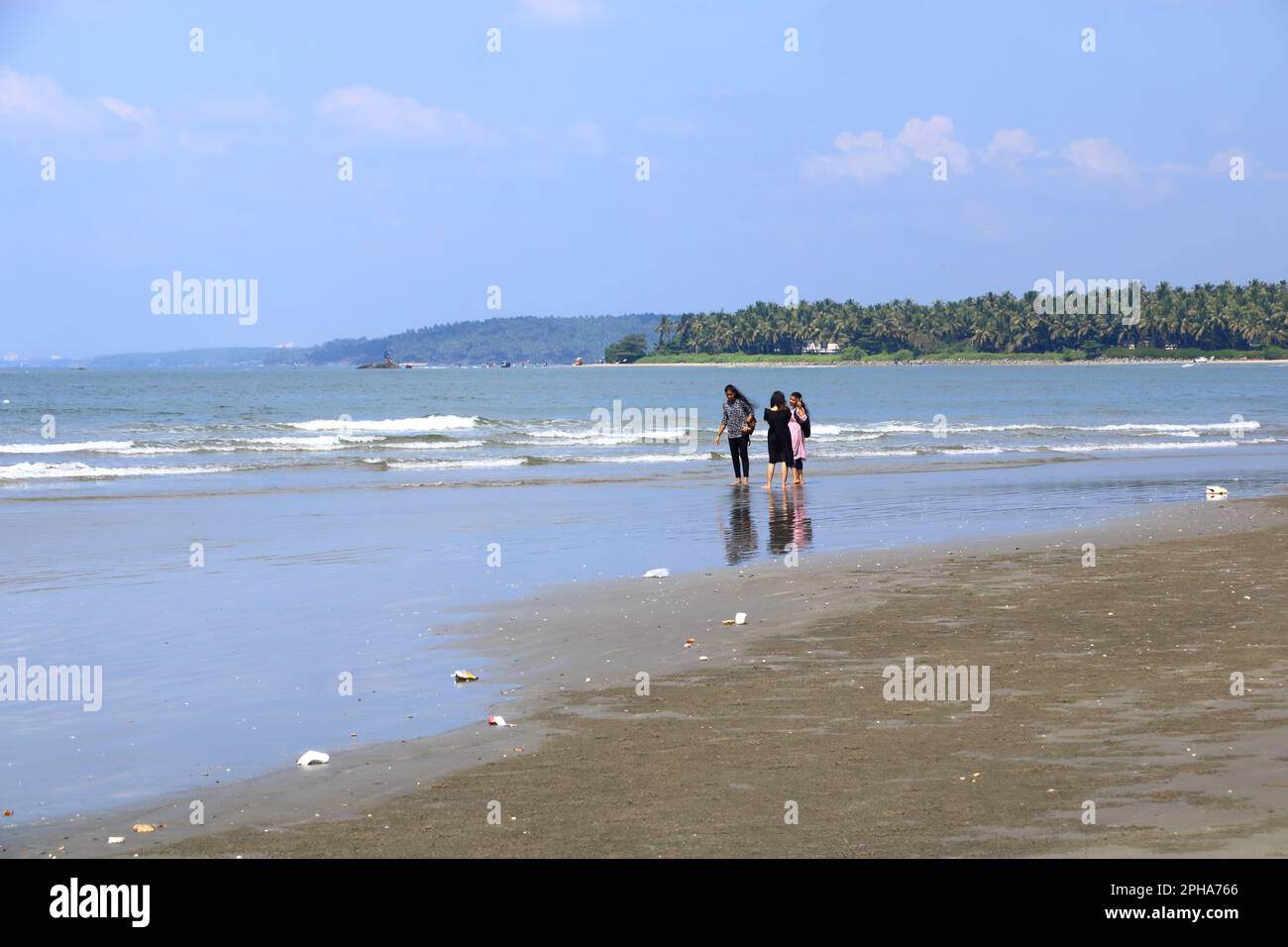 December 28 2022 - Kannur, Kerala in India: People enjoy the Dharmadam ...
