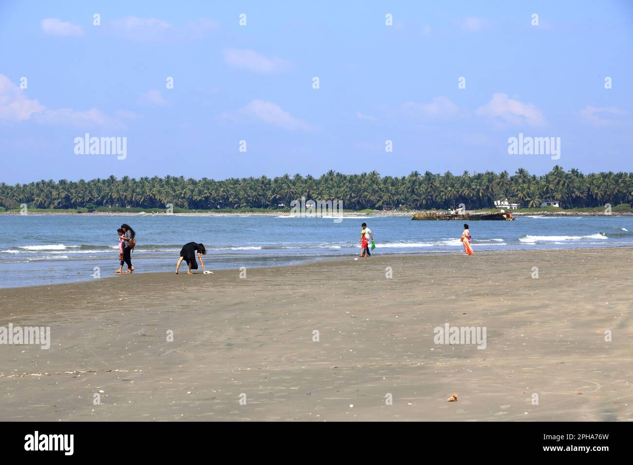 December 28 2022 - Kannur, Kerala in India: People enjoy the Dharmadam ...