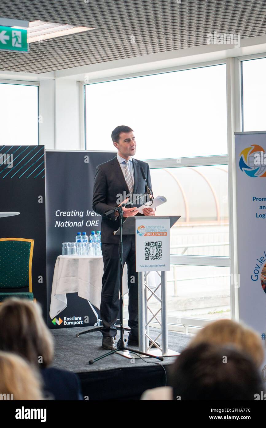 Jack Chambers TD attends Rosslare Europort, Co. Wexford for opening of ...