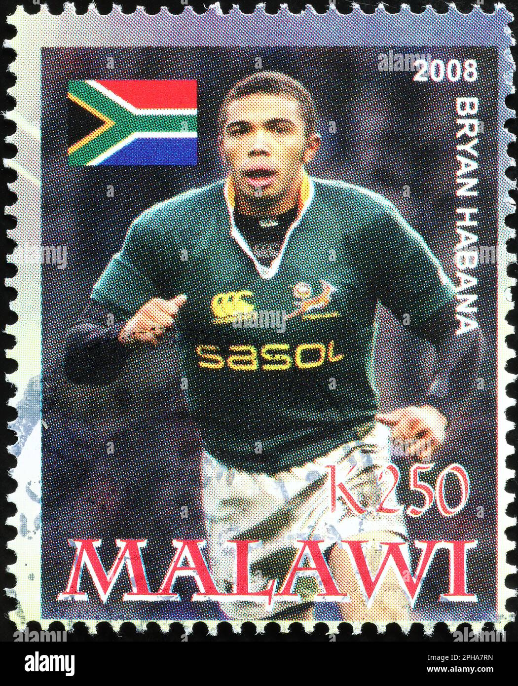 South African former professional rugby player Bryan Habana on postage ...