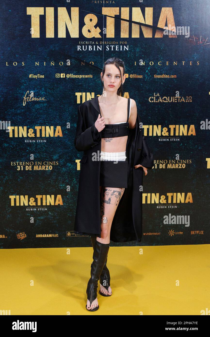 Actress Milena Smith poses during the photocall of the film 'Tin 27 MARCH 2023;FILM;TIN AND TINA ...