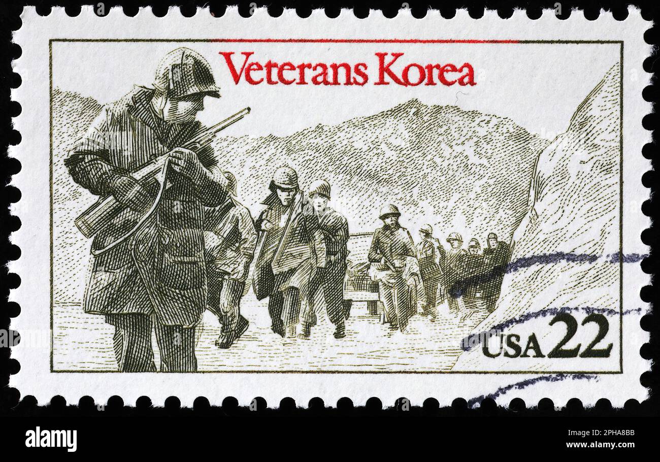 Veterans of Korea celebrated on american postage stamp Stock Photo - Alamy