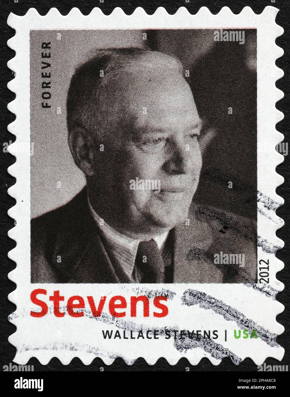 Wallace Stevens on american postage stamp Stock Photo - Alamy