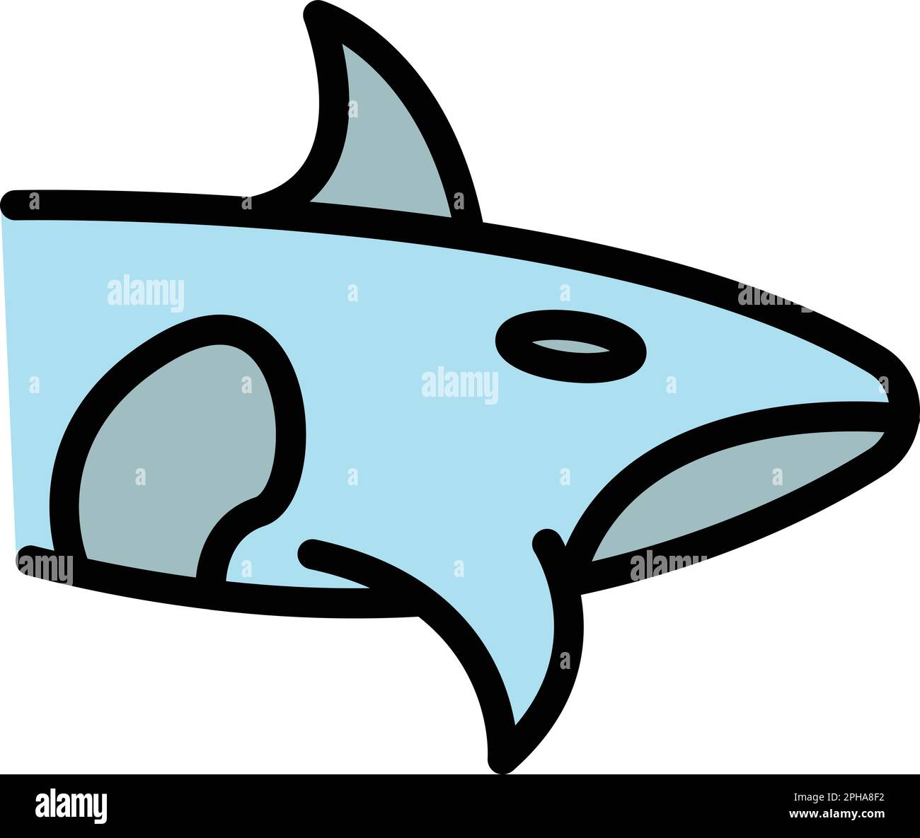 Orca killer whale icon. Outline Orca killer whale vector icon for web ...