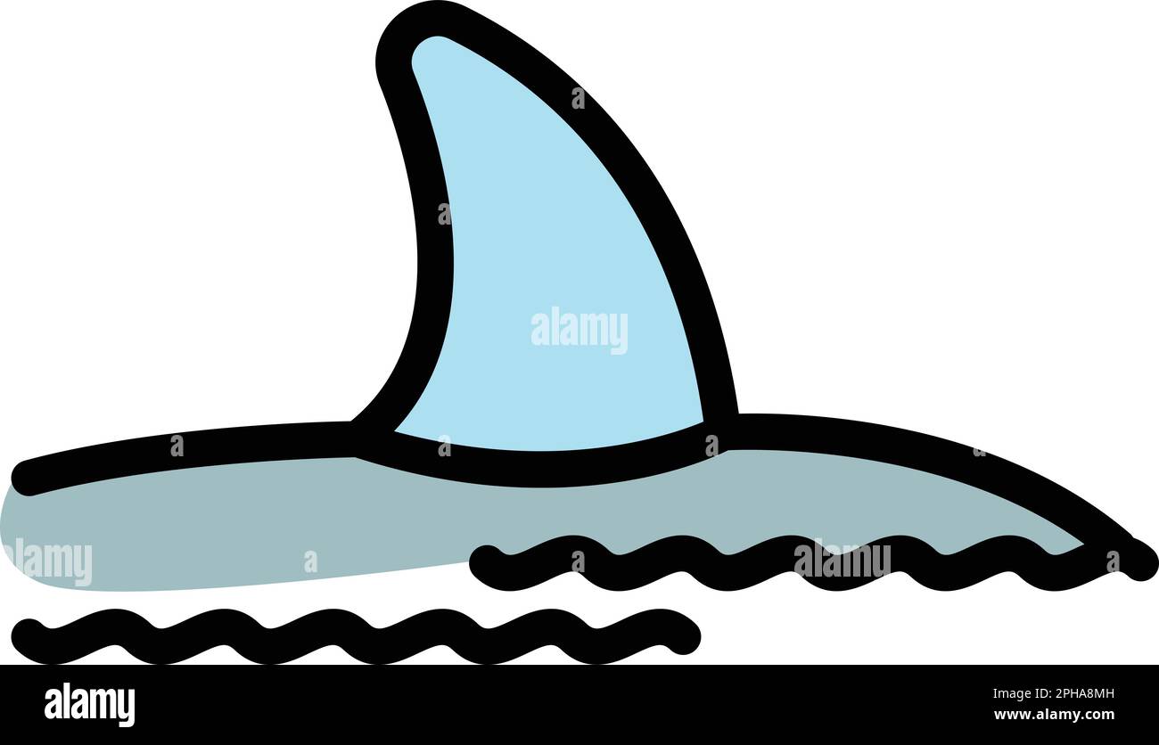 Whale predator icon. Outline whale predator vector icon for web design ...